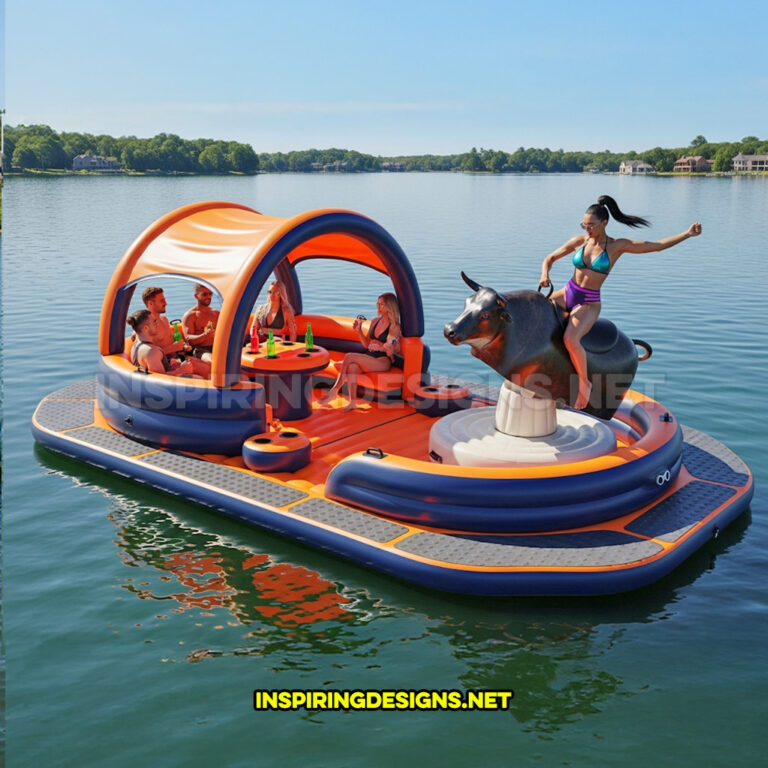 These Inflatable Mechanical Bull Lake Floats Turn Summer Parties Into ...