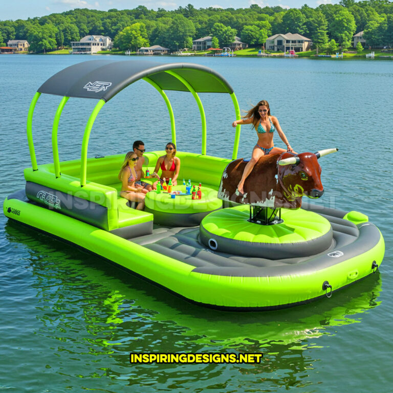 These Inflatable Mechanical Bull Lake Floats Turn Summer Parties Into ...