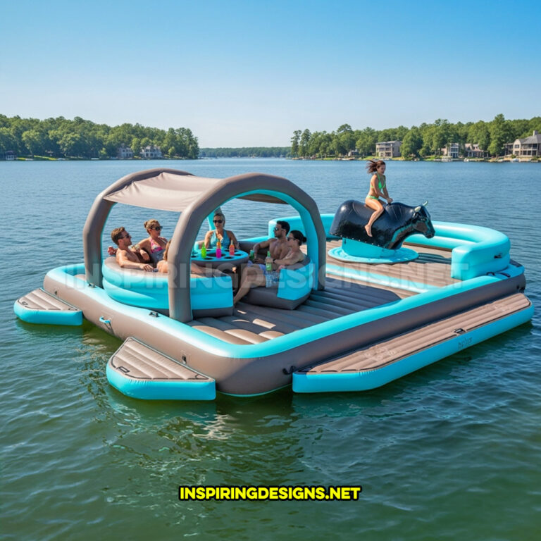 These Inflatable Mechanical Bull Lake Floats Turn Summer Parties Into ...