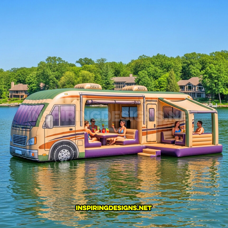 These Inflatable RV Lake Floats Bring Road Trip Energy to Open Water