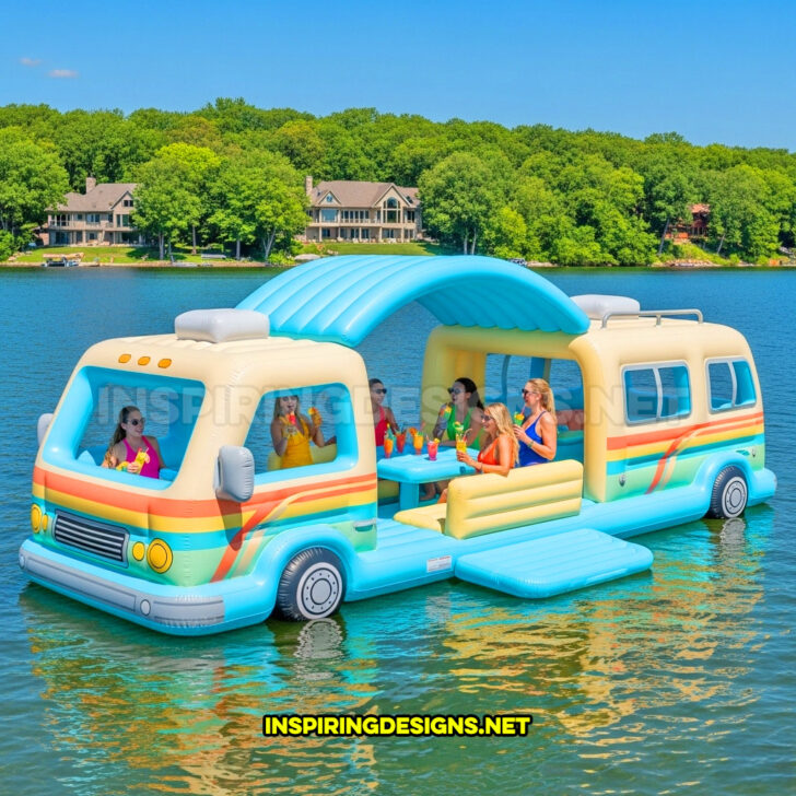 These Inflatable RV Lake Floats Bring Road Trip Energy to Open Water