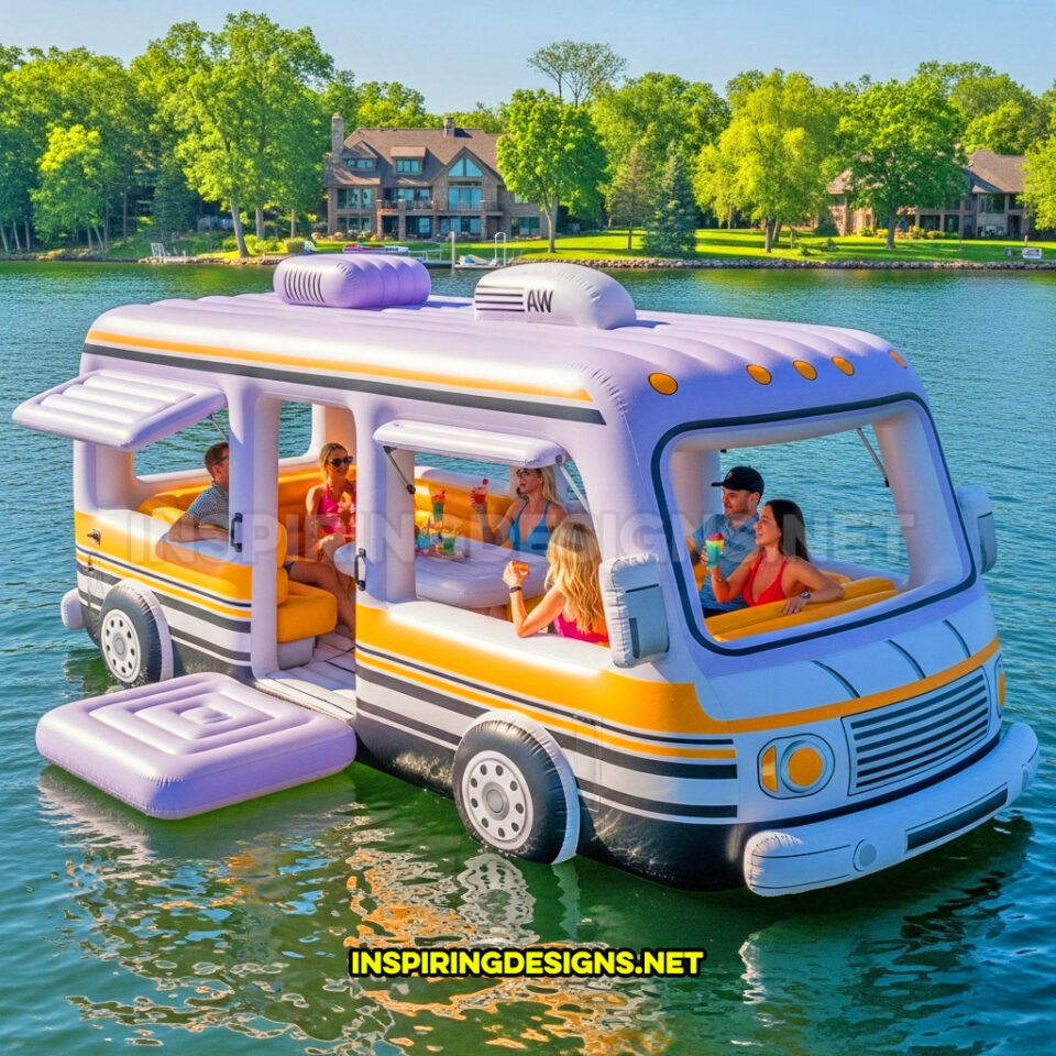 These Inflatable RV Lake Floats Bring Road Trip Energy to Open Water