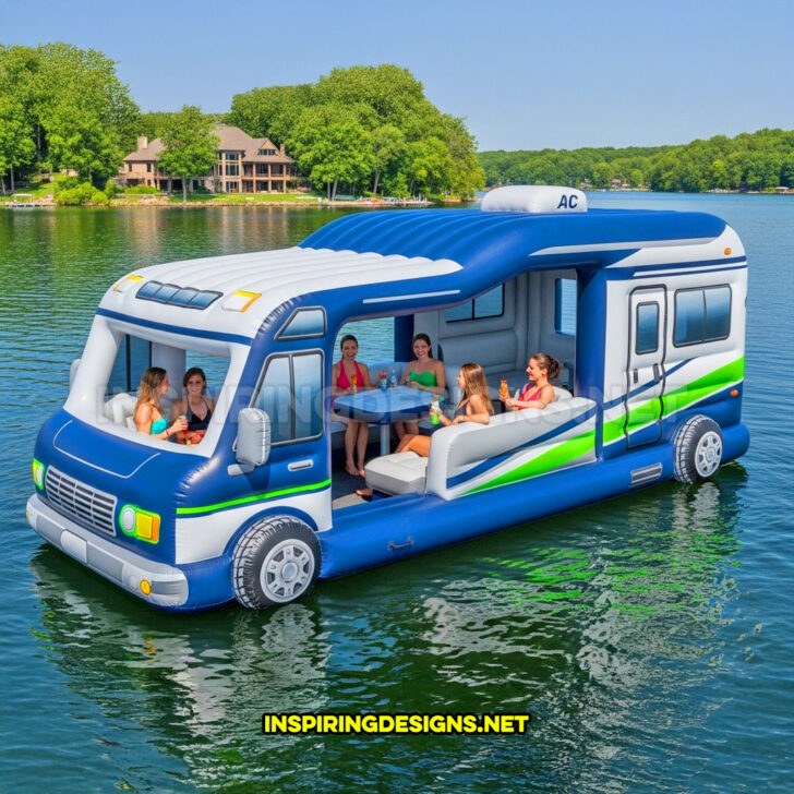 These Inflatable RV Lake Floats Bring Road Trip Energy to Open Water