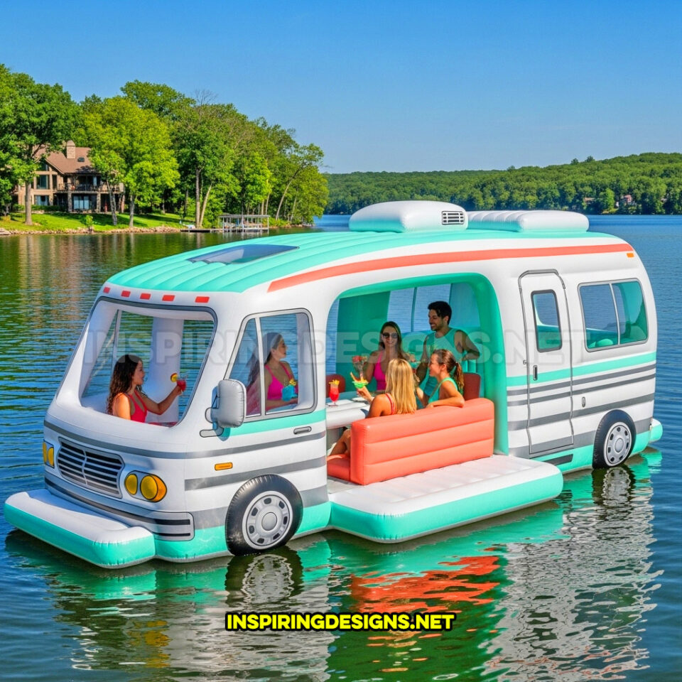 These Inflatable RV Lake Floats Bring Road Trip Energy to Open Water