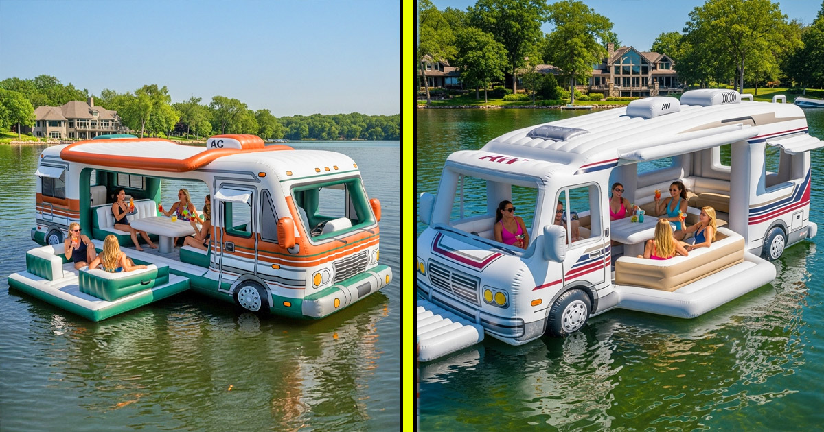 These Inflatable RV Lake Floats Bring Road Trip Energy to Open Water ...