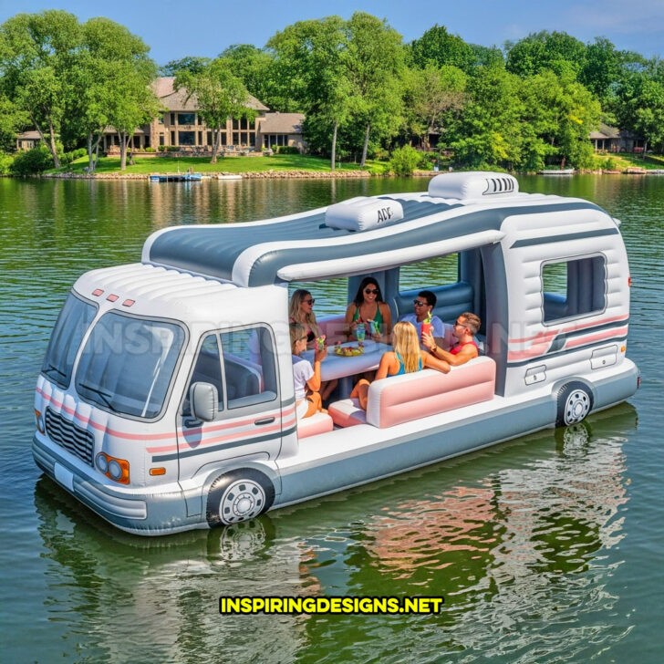 These Inflatable RV Lake Floats Bring Road Trip Energy to Open Water