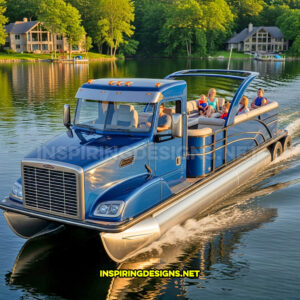 These Semi-Truck Pontoon Boats Turn Every Lake into a Highway of Fun