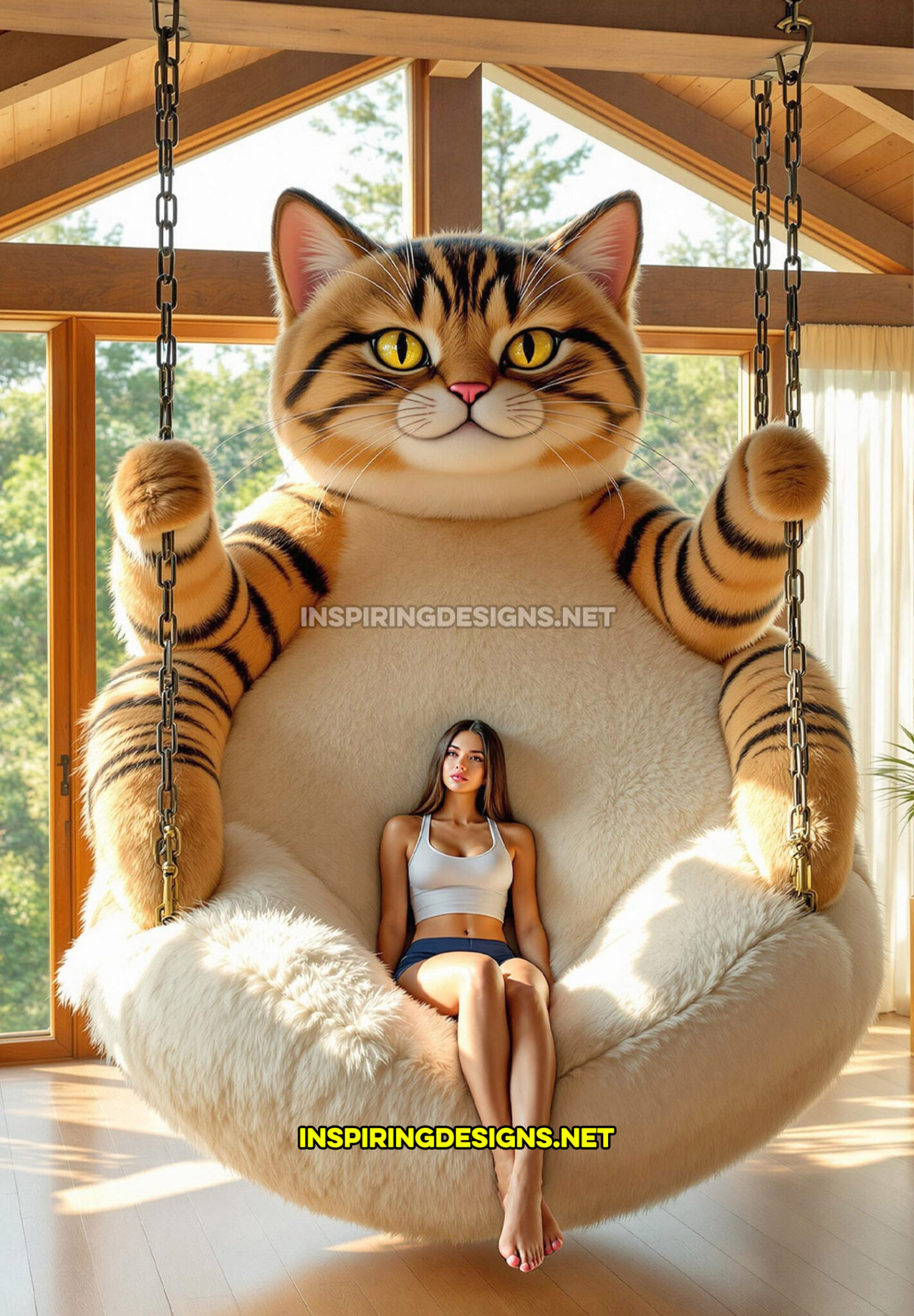 These Giant Cat Swings Are What Your Living Room’s Been Meowing For