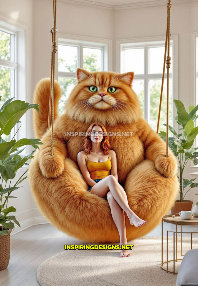 These Giant Cat Swings Are What Your Living Room’s Been Meowing For