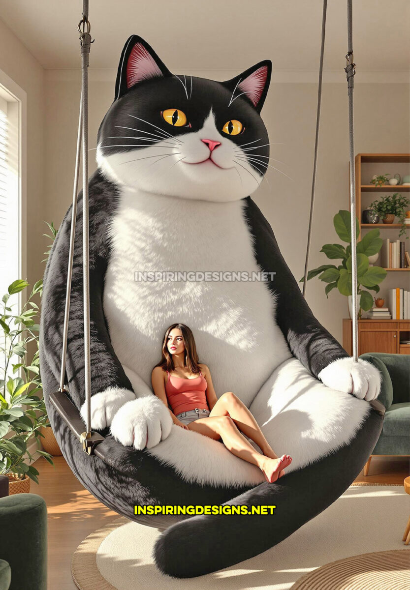 These Giant Cat Swings Are What Your Living Room’s Been Meowing For