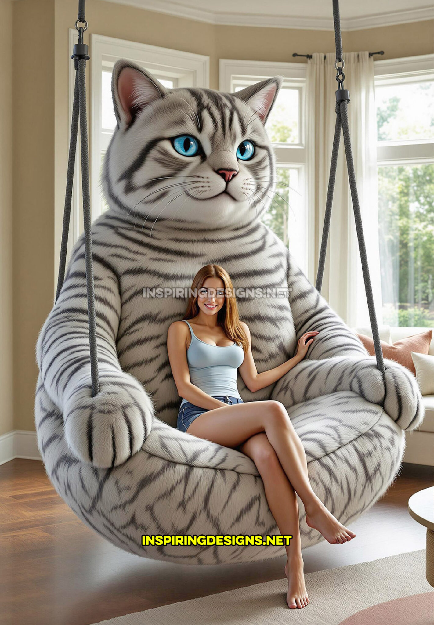These Giant Cat Swings Are What Your Living Room’s Been Meowing For