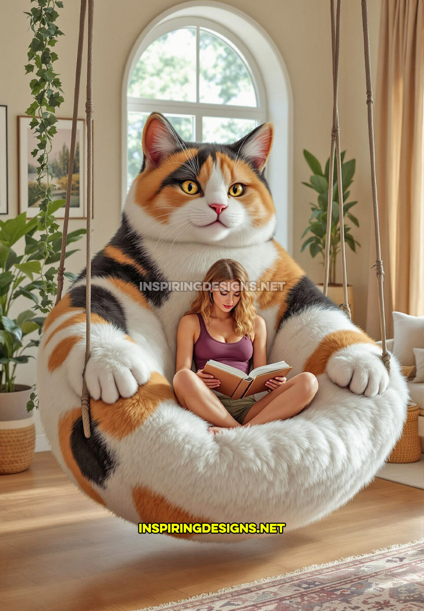 These Giant Cat Swings Are What Your Living Room’s Been Meowing For