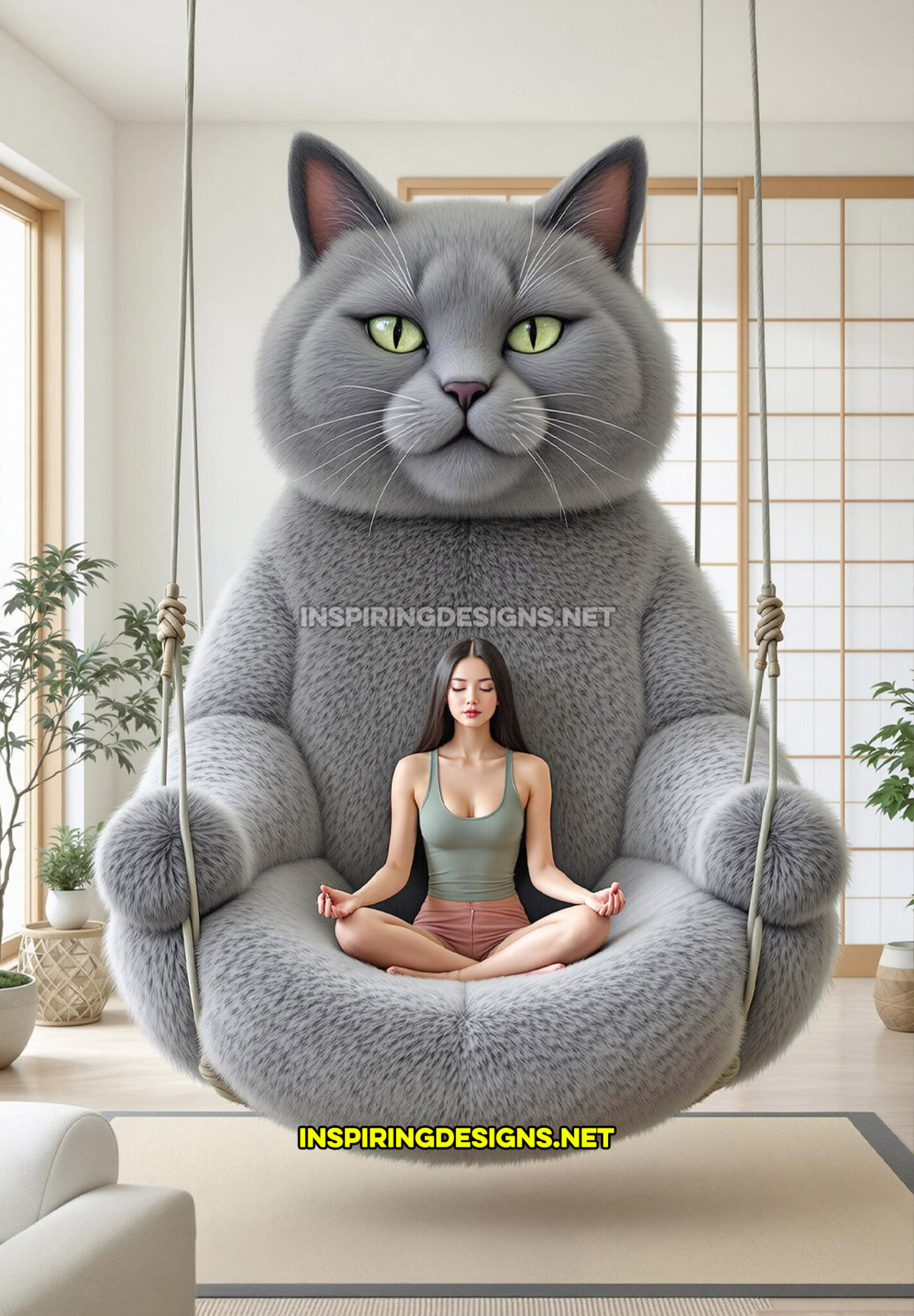 These Giant Cat Swings Are What Your Living Room’s Been Meowing For