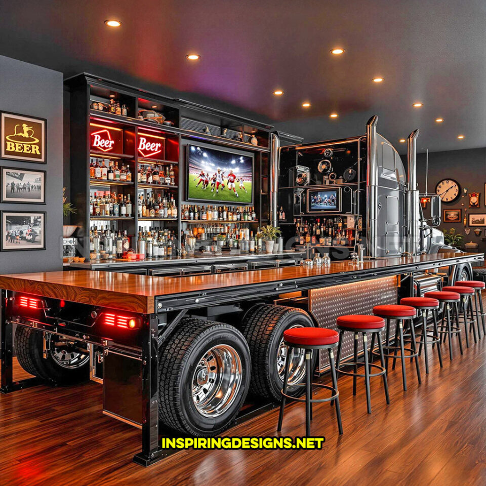 These Semi-Truck Home Bars Bring the Open Road to Your Open Bar
