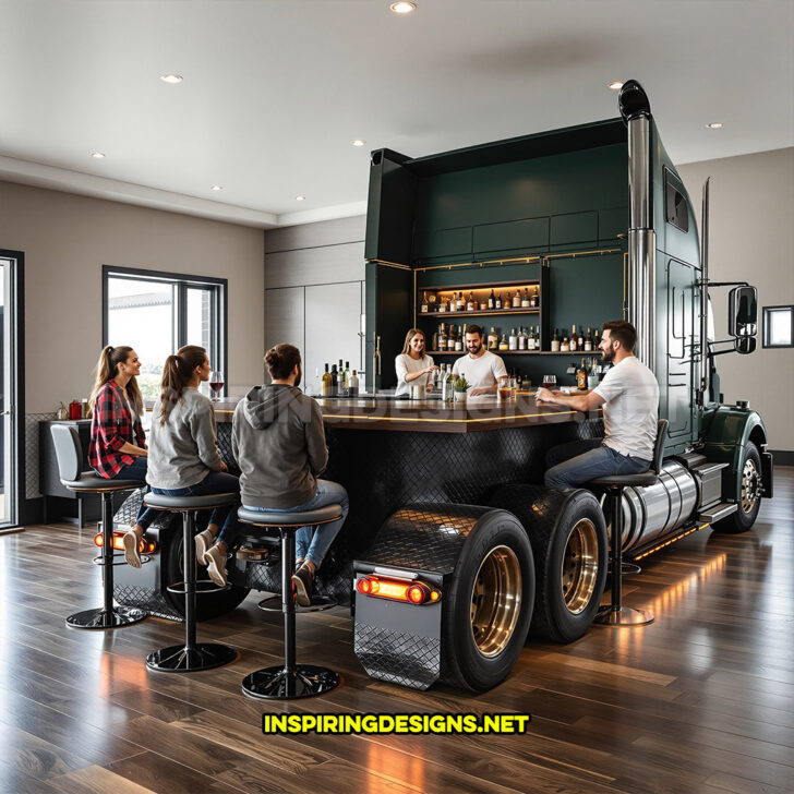 These Semi-Truck Home Bars Bring the Open Road to Your Open Bar