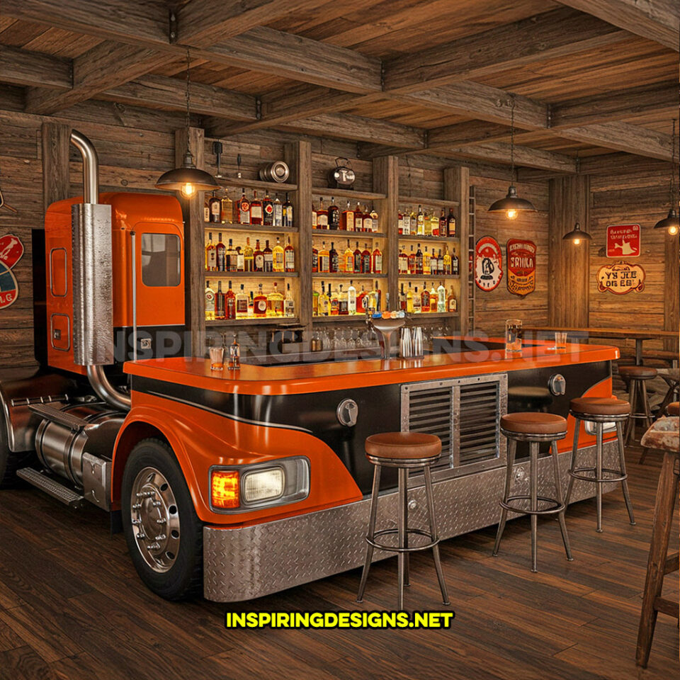 These Semi-Truck Home Bars Bring the Open Road to Your Open Bar