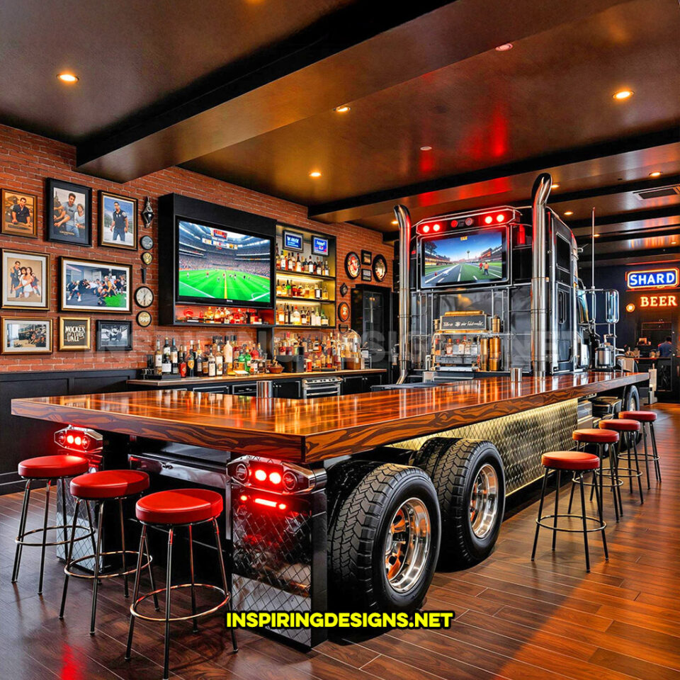 These Semi-Truck Home Bars Bring the Open Road to Your Open Bar