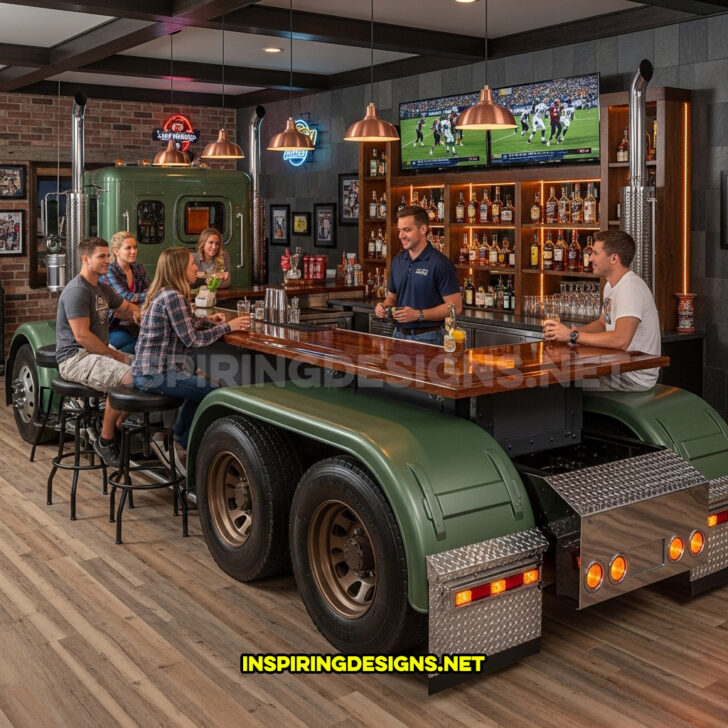 These Semi-Truck Home Bars Bring the Open Road to Your Open Bar