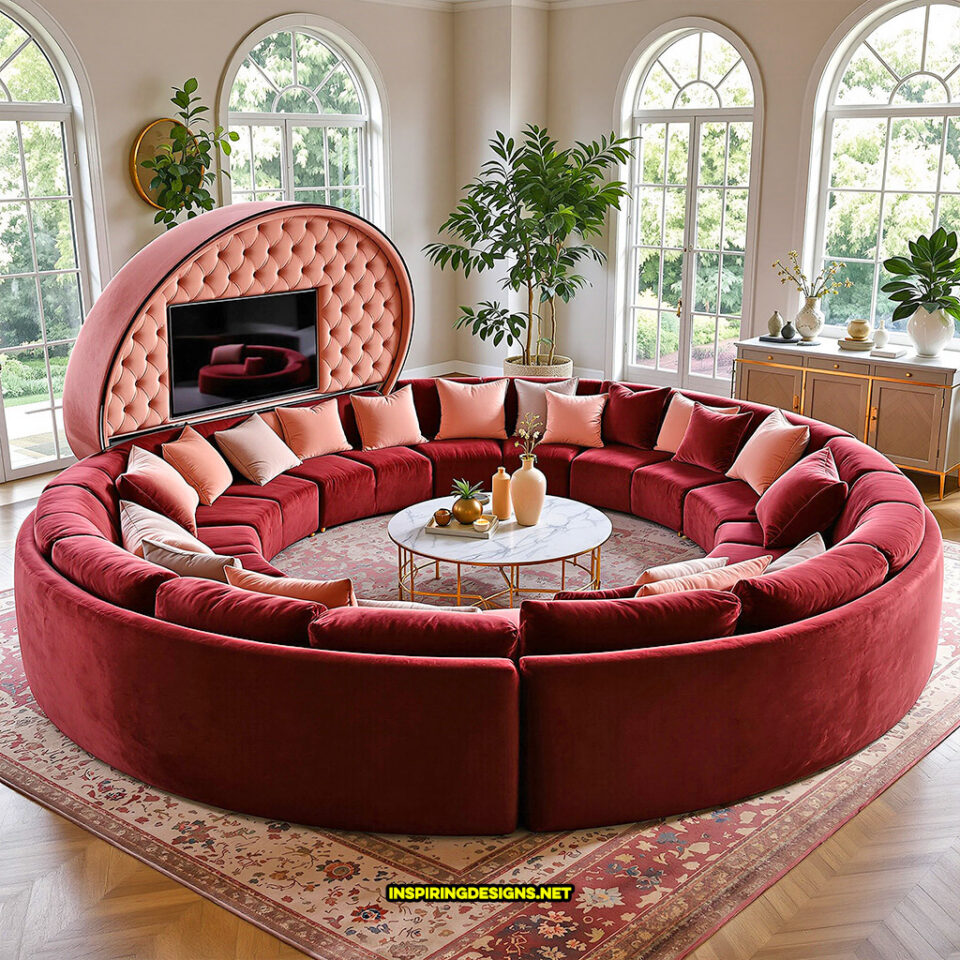 Circular TV Sofas: Sizes, Features, and Room Planning for a Home ...