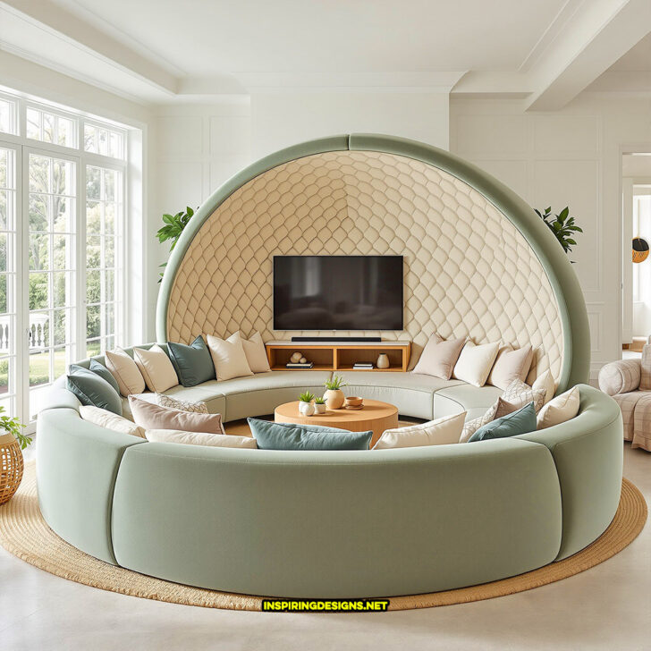 Circular TV Sofas: Sizes, Features, and Room Planning for a Home ...