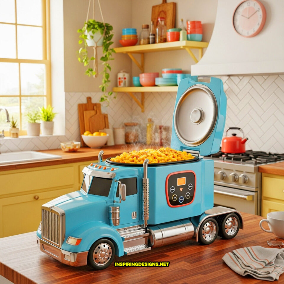 These Semi-Truck Slow Cookers Turn Meal Prep Into a Road Trip