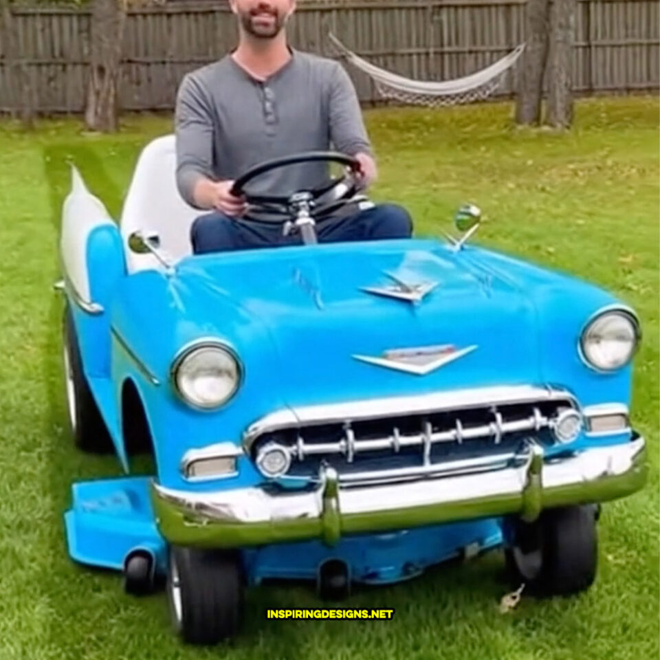 These Classic Car Riding Mowers Turn Yard Work Into a Joyride