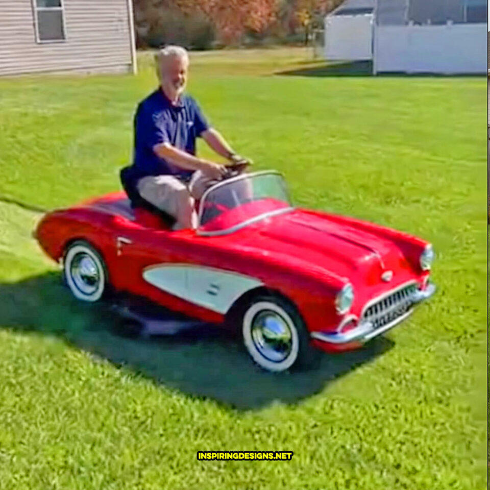 These Classic Car Riding Mowers Turn Yard Work Into a Joyride