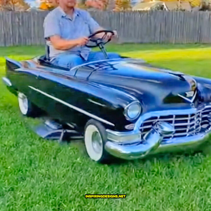 These Classic Car Riding Mowers Turn Yard Work Into a Joyride
