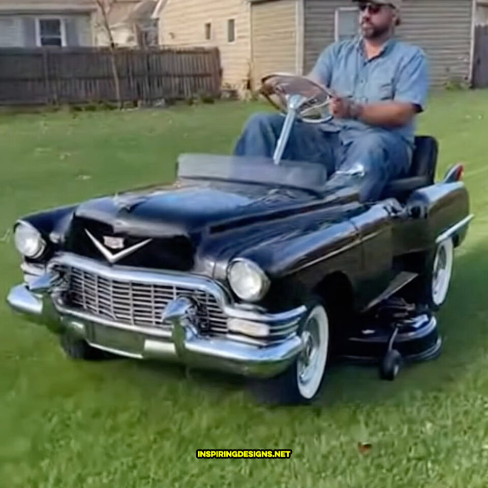 These Classic Car Riding Mowers Turn Yard Work Into a Joyride