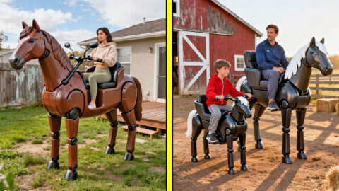 The E-Horse: Life Size Electric Horses That Walk, Trot, and Gallop