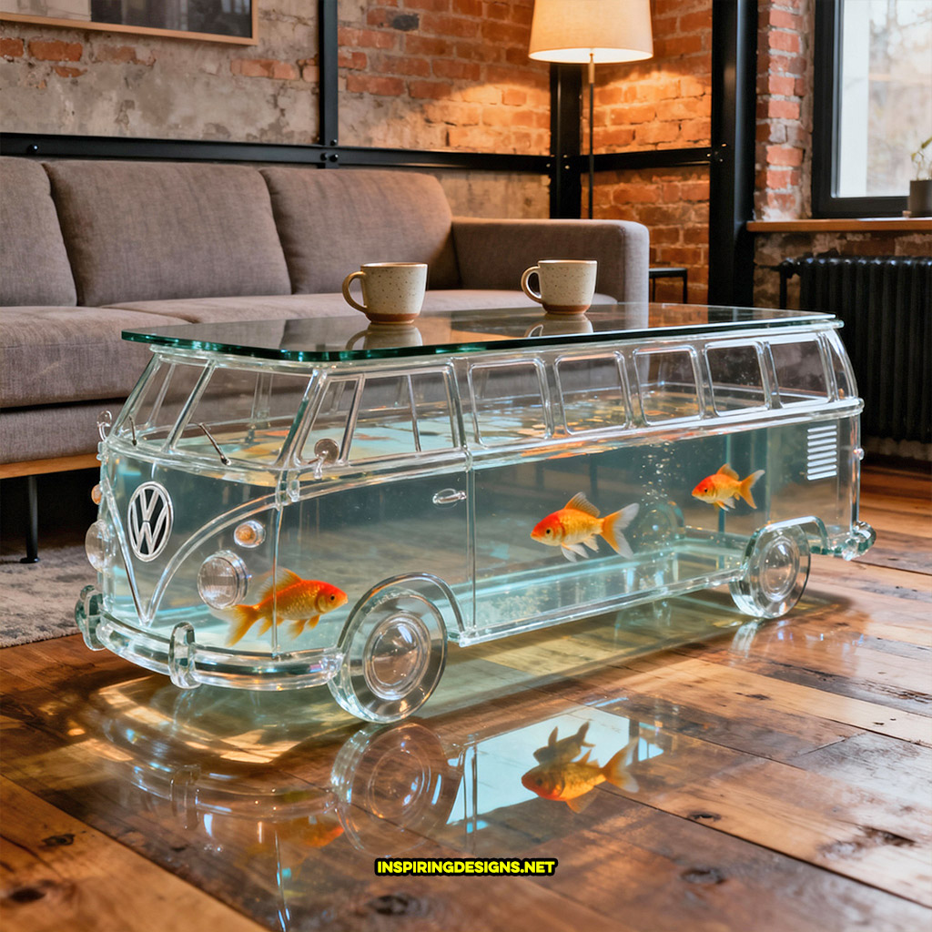 VW Bus Aquarium Coffee Tables: Retro Volkswagen Bus Aquariums That ...