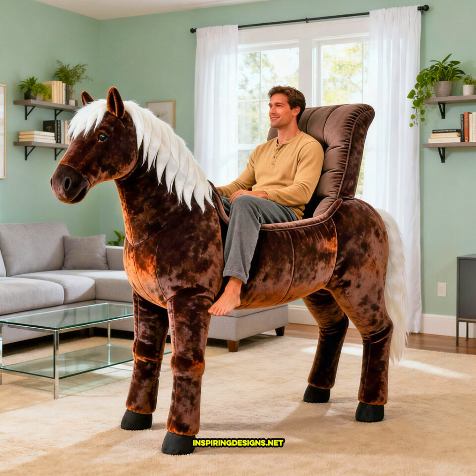 These Walking Horse Recliners Can Actually Walk Around Your House