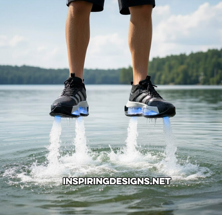 Water Jet Shoes: Jet Powered Sneakers That Let You Walk and Glide on Water