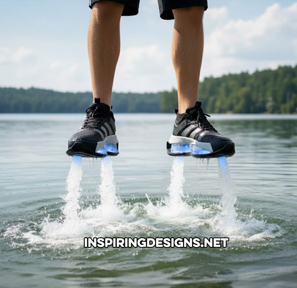 Water Jet Shoes: Jet Powered Sneakers That Let You Walk and Glide on Water