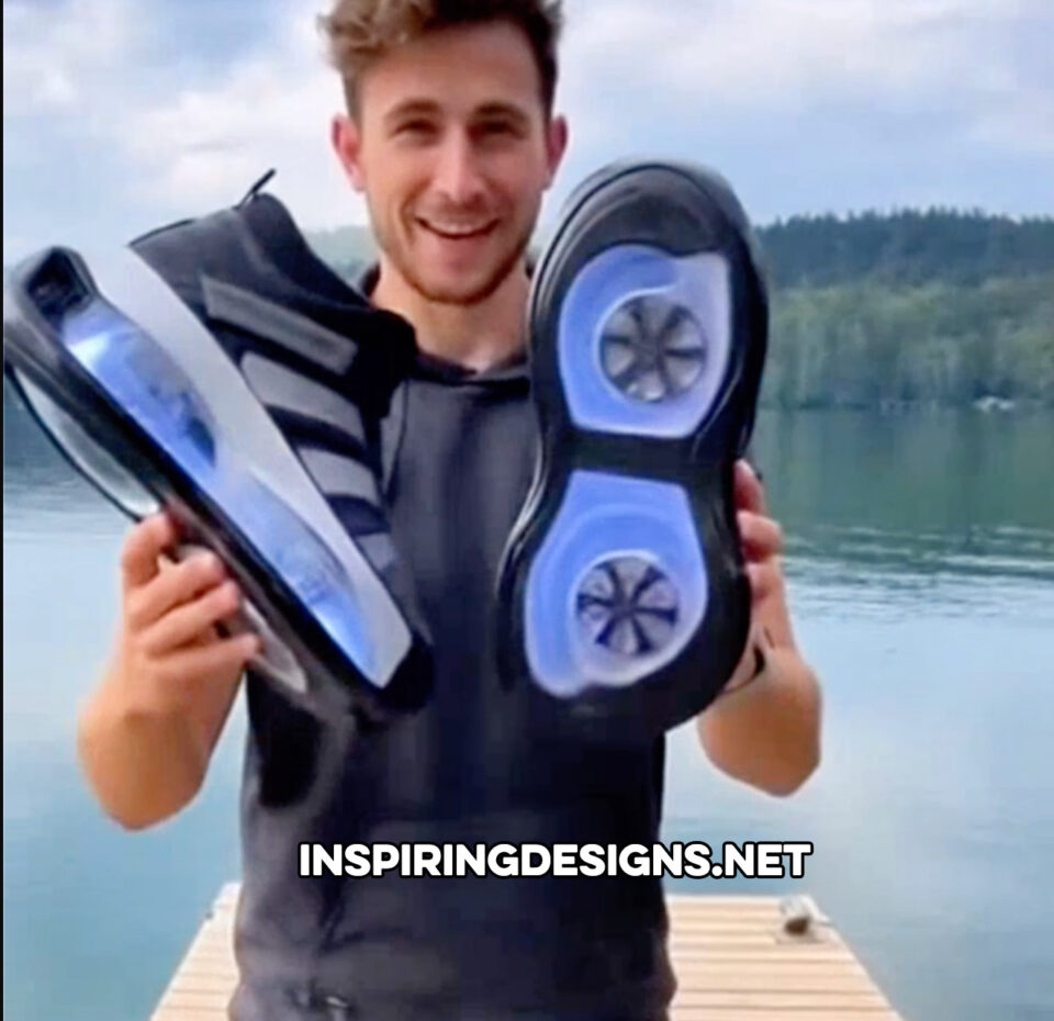 Water Jet Shoes: Jet Powered Sneakers That Let You Walk and Glide on Water