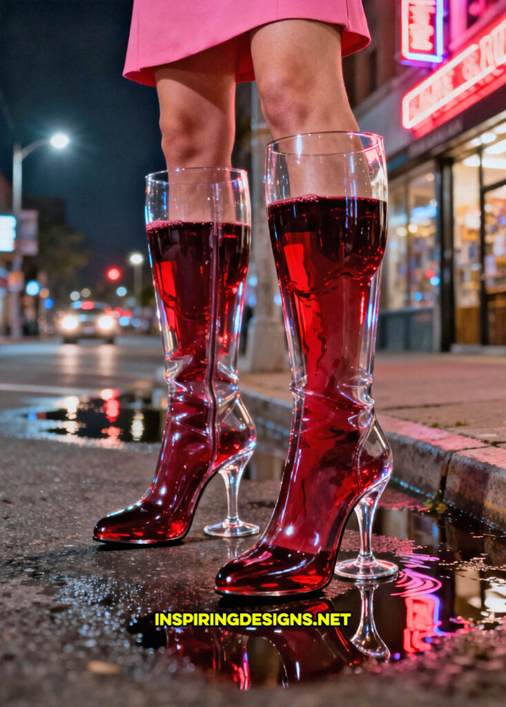 Wine Glass Boots: The Unbelievable Champagne Glass Heels Everyone Is ...
