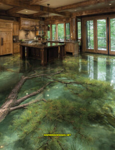 These Epoxy Tree Flooring Designs Turn Your Home Into a Serene Forest