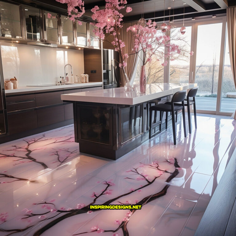 These Epoxy Tree Flooring Designs Turn Your Home Into a Serene Forest