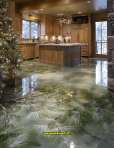 These Epoxy Tree Flooring Designs Turn Your Home Into a Serene Forest
