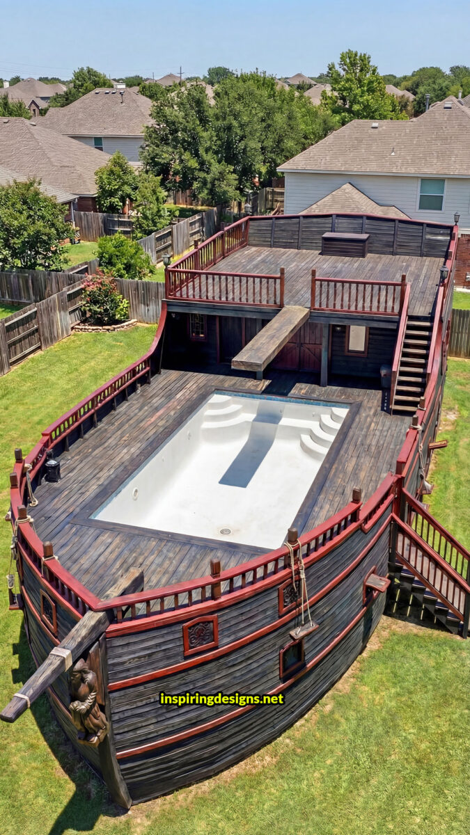These Giant Pirate Ship Pools Are Basically Backyard Theme Parks