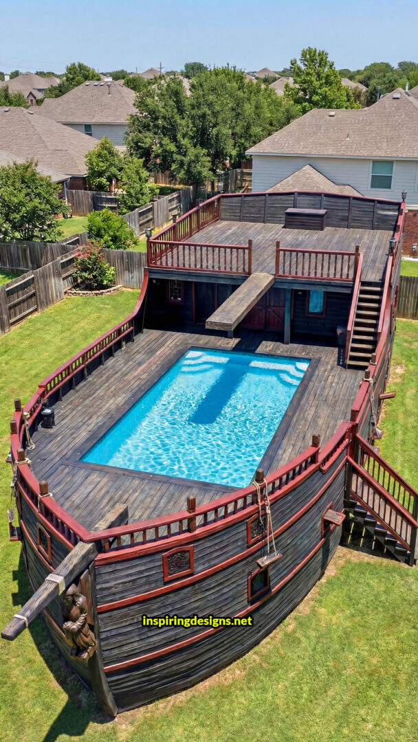 These Giant Pirate Ship Pools Are Basically Backyard Theme Parks