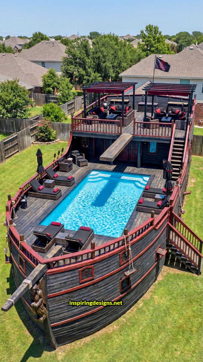 These Giant Pirate Ship Pools Are Basically Backyard Theme Parks
