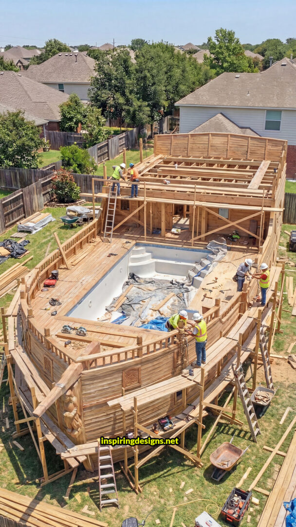 These Giant Pirate Ship Pools Are Basically Backyard Theme Parks