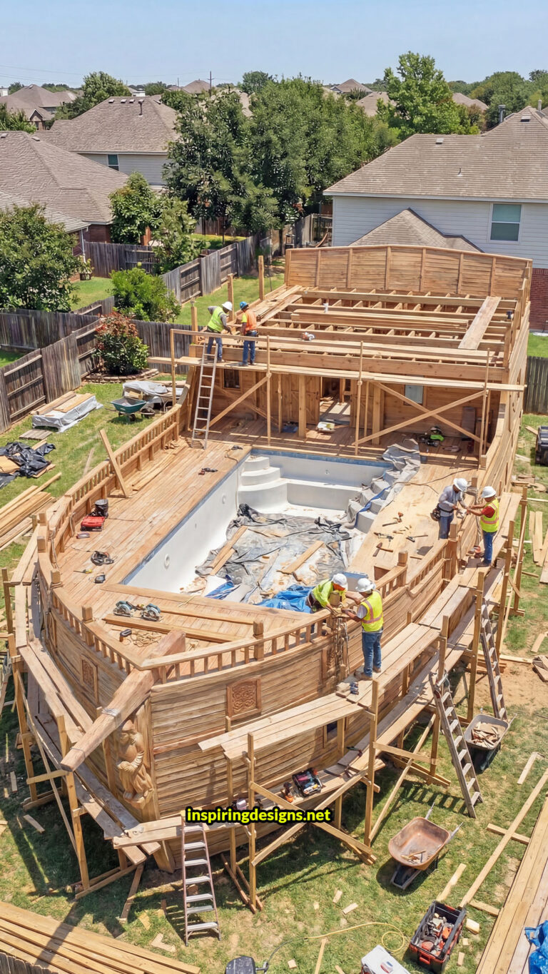 These Giant Pirate Ship Pools Are Basically Backyard Theme Parks