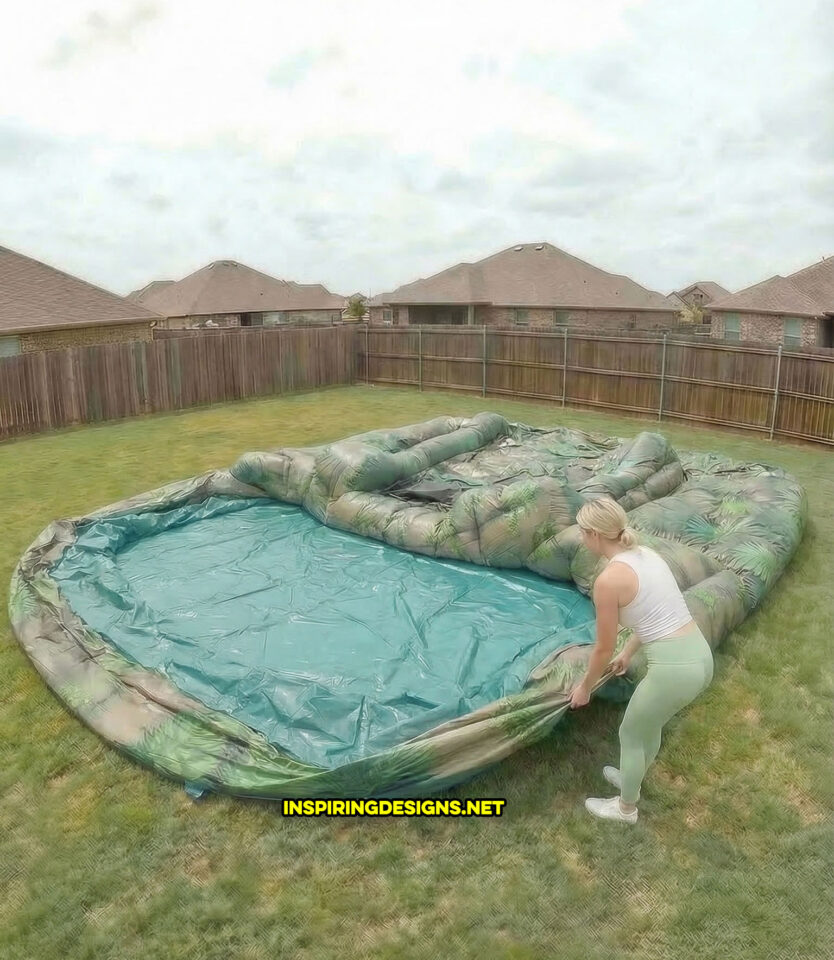 These Inflatable Cave Waterfall Pools Are the Ultimate Summer Backyard Flex