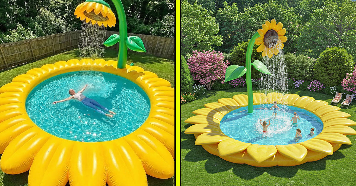 These Giant Sunflower Shower Pools Are the Cutest Way to Cool Off This ...