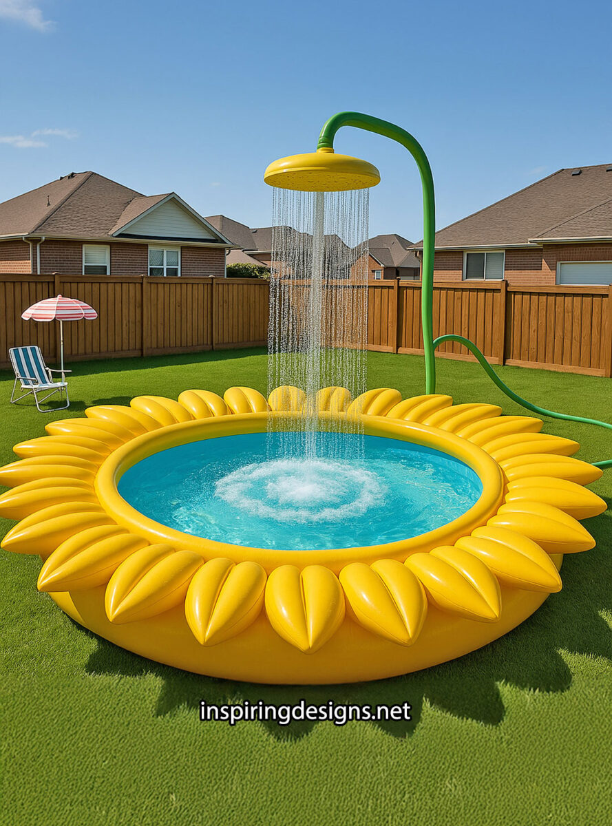 These Giant Sunflower Shower Pools Are the Cutest Way to Cool Off This ...