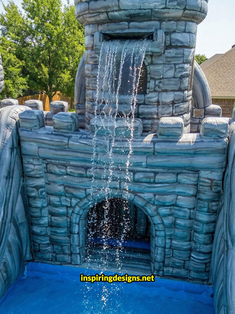 These Giant Inflatable Castle Pools Create a Backyard Medieval Water ...