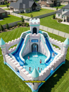 These Giant Inflatable Castle Pools Create a Backyard Medieval Water ...