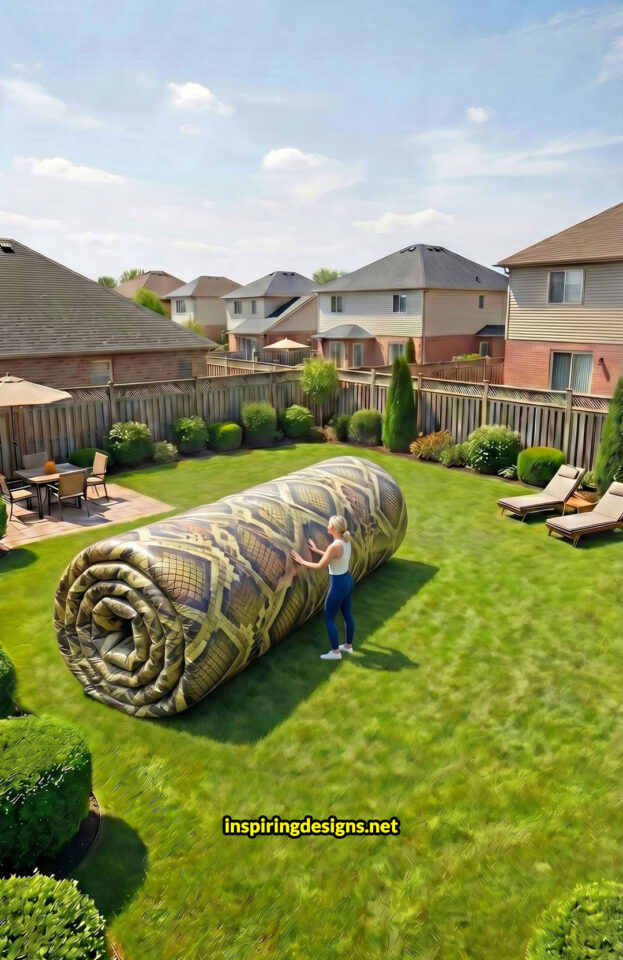 These Giant Inflatable Snake Pools Let You Swim In Their Coil